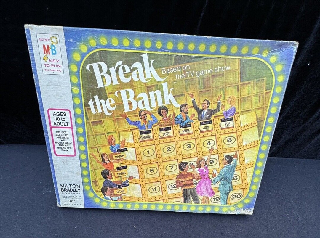 VTG 1977 Break the Bank Board Game Milton Bradley Based on the TV Game ...