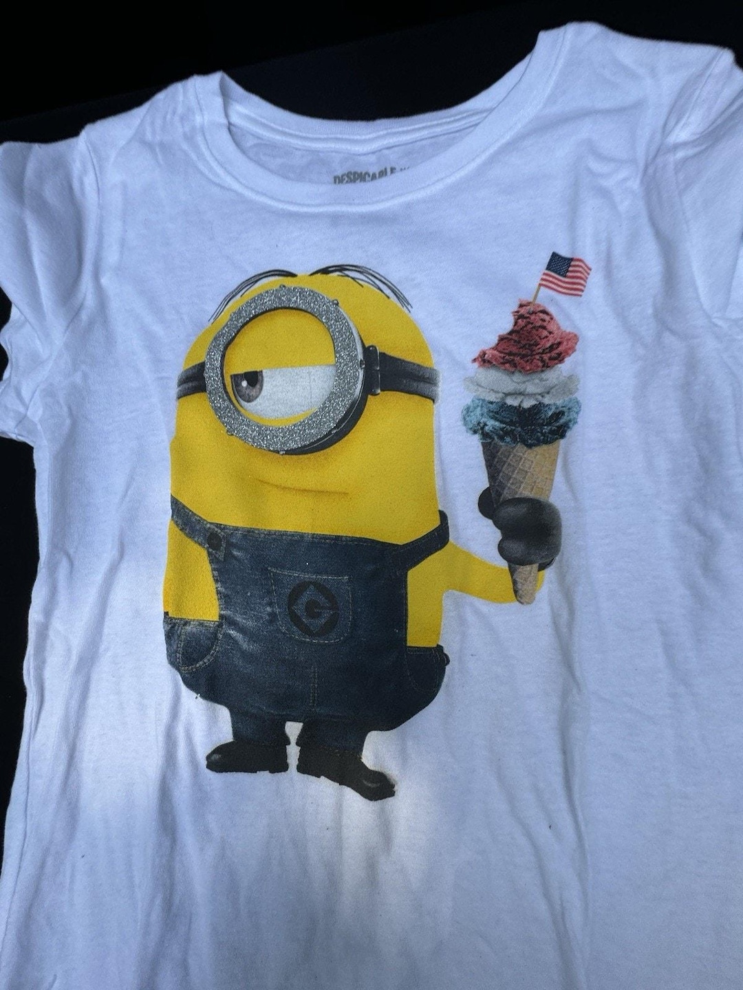 Despicable Me Minion Patriotic 4th July Tshirt Red White Blue Ice Cream ...
