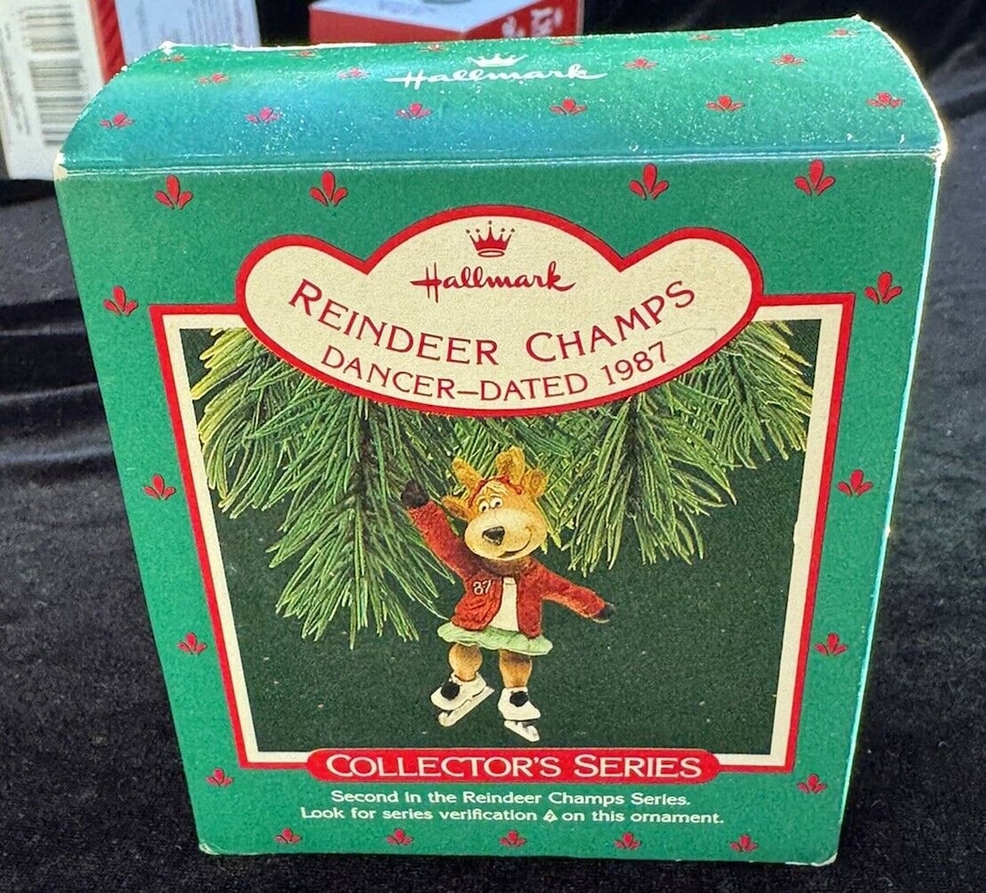 New! HALLMARK REINDEER CHAMPS 1987 Dancer Ice Skater Christmas #2 ...