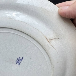 Vintage Blue Willow W.R. Midwinter Burslem 10" Dinner Plate Made in ...