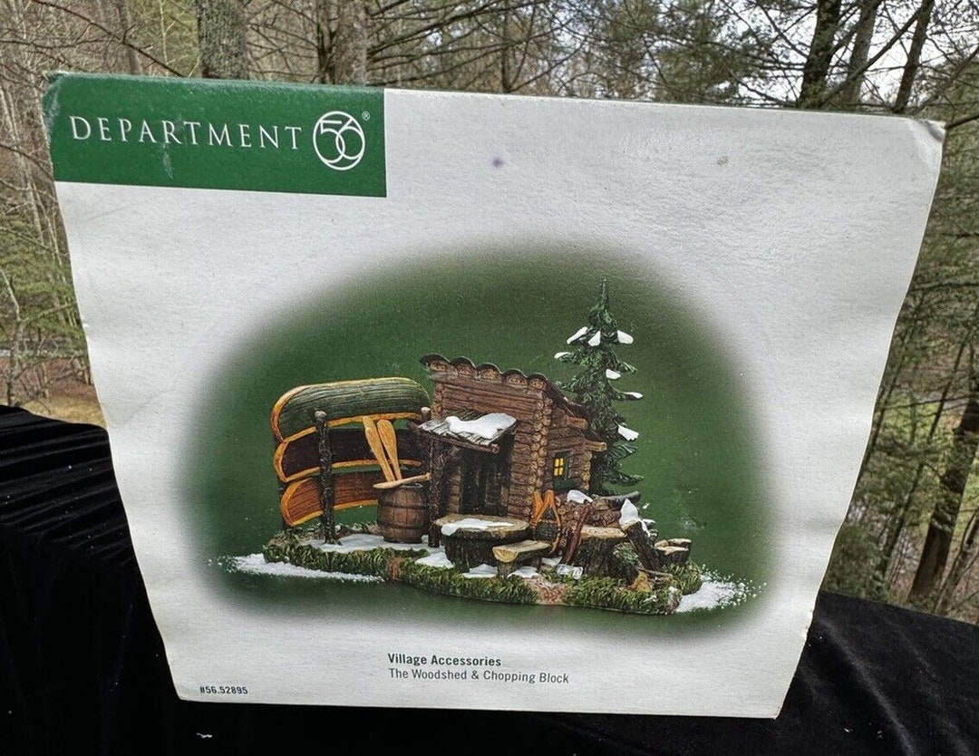 Department 56 the Woodshed & Chopping Block #52895 Village Accessory ...