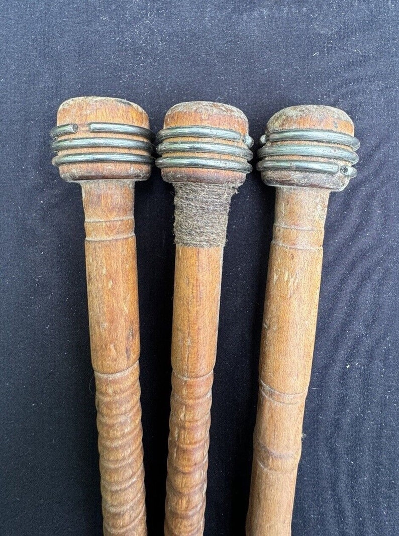 3 Antique Wood Bobbin Spools, Pirns, Textile Mill Equipment -A71 - Etsy