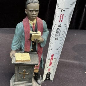 Black African American Preacher Pastor Minister Church Village Figurine ...