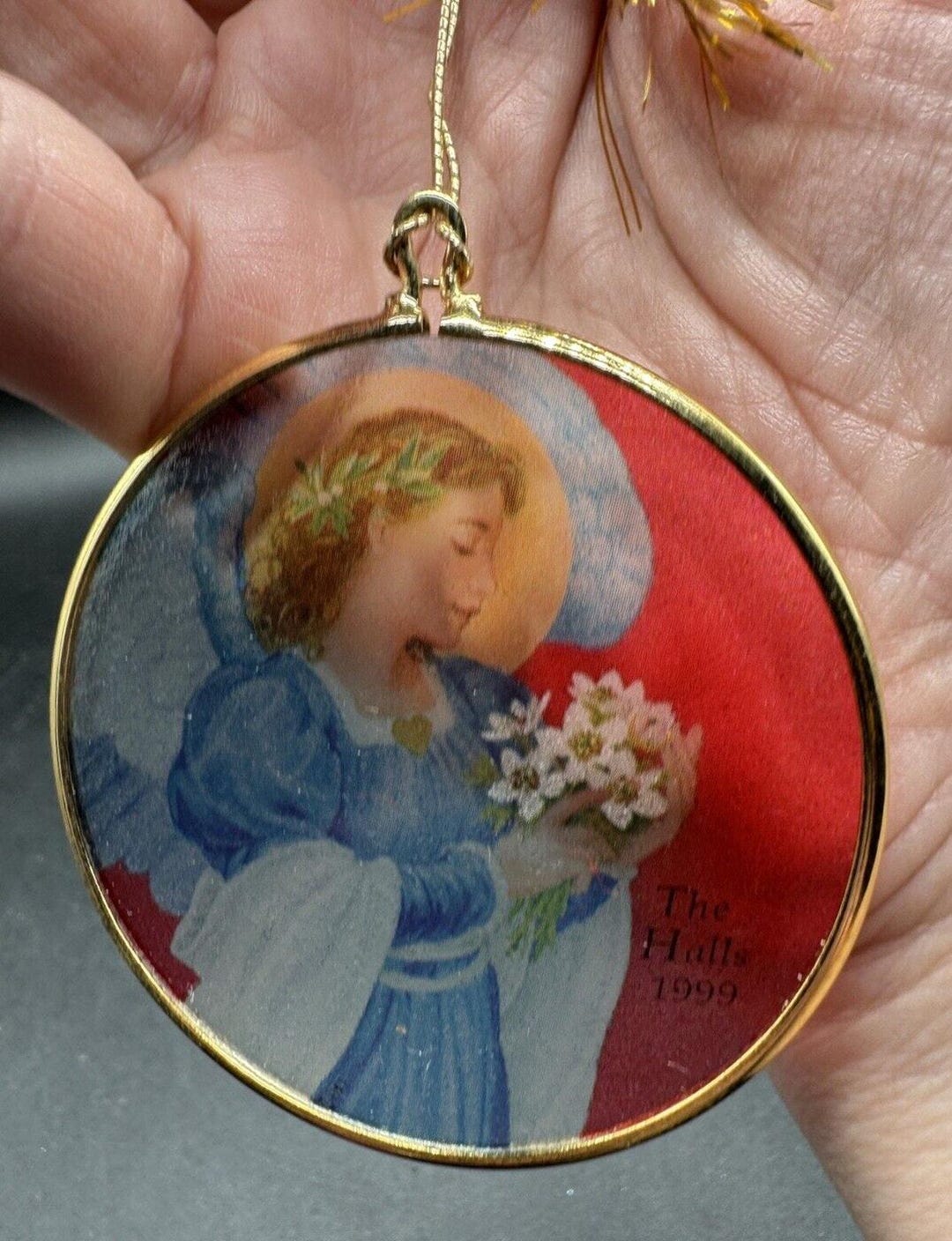 Rare 1999 Hallmark Hall Family Don & Adele Christmas Stained Glass ...