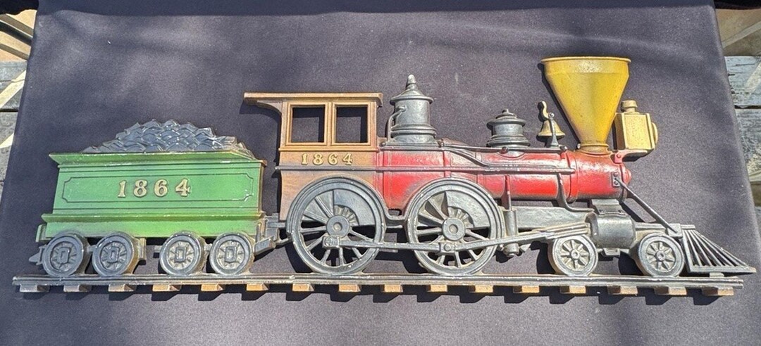 1970's Sexton 1864 Locomotive Train Cast Metal Wall Hanging Made USA ...