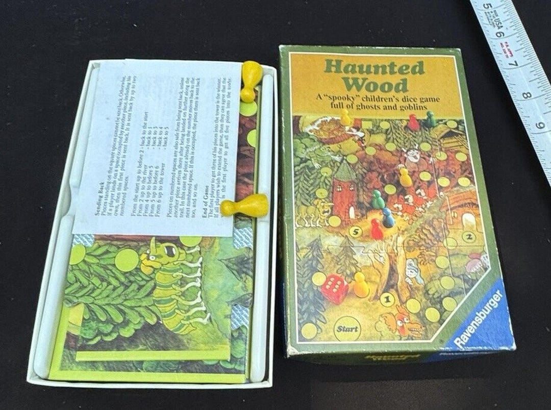 Ravensburger Haunted Wood Board Game 1983 A "spooky" Children's Dice ...