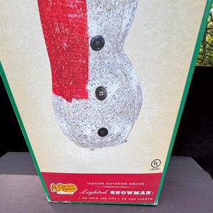 Vintage Cracker Barrel Snow Friends 26" Lighted Christmas Snowman Yard ...