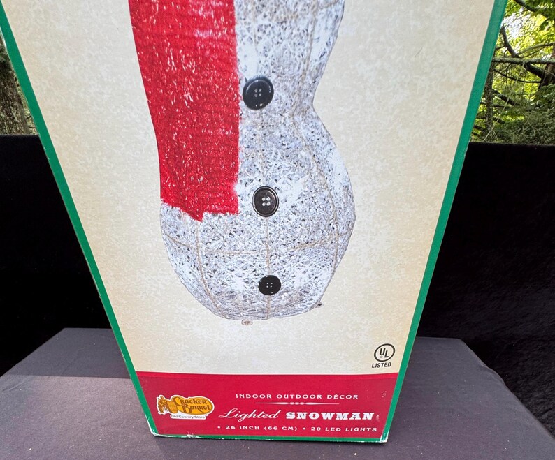 Vintage Cracker Barrel Snow Friends 26" Lighted Christmas Snowman Yard ...
