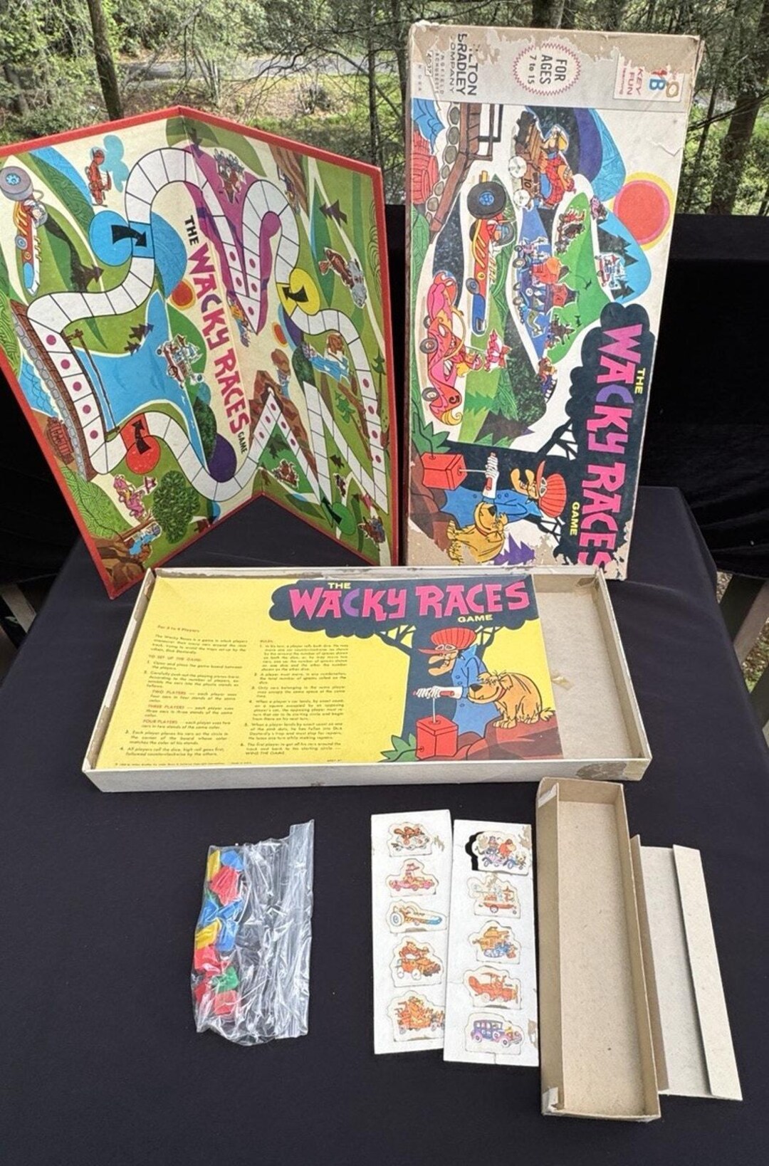 Rare the Wacky Races Board Game Vintage 1969 Milton Bradley Complete ...