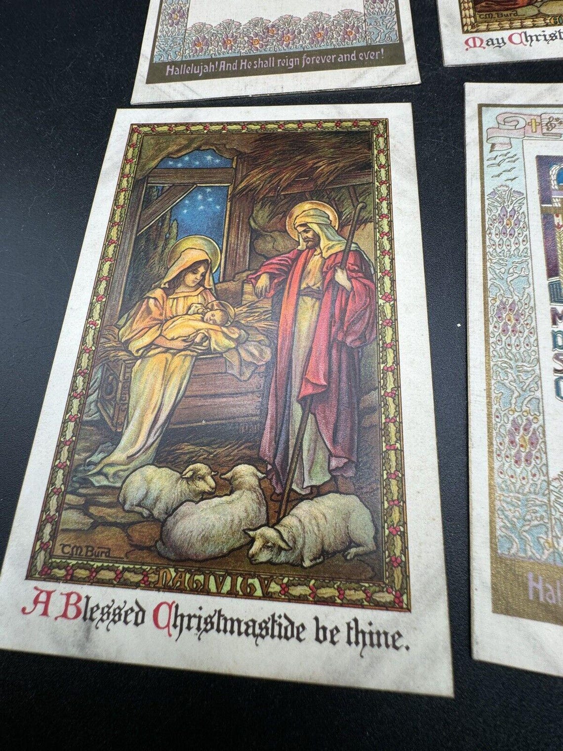 4 1900’s Victorian Christmas Post Cards AMAZING Color! Germany E.P ...