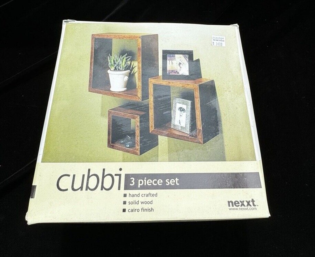 Nexxt Cubbie Floating Wall Shelf Set Light Honey Wood Color NIB Brand ...
