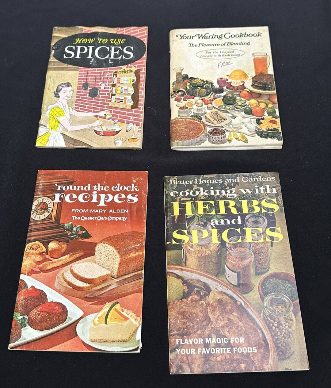 Mixed Lot of 4 Mini Vintage Cookbooks and Booklets - Old Recipes 1950s ...