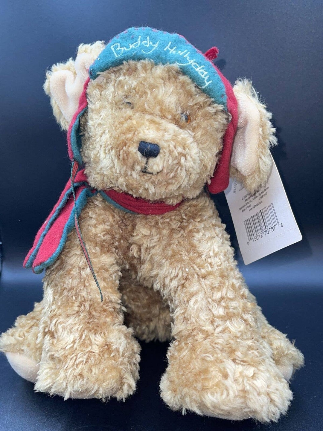 Brand New Hallmark BUDDY HOLLYDAY 10" Christmas PUPPY Dog Plush Bunnies ...