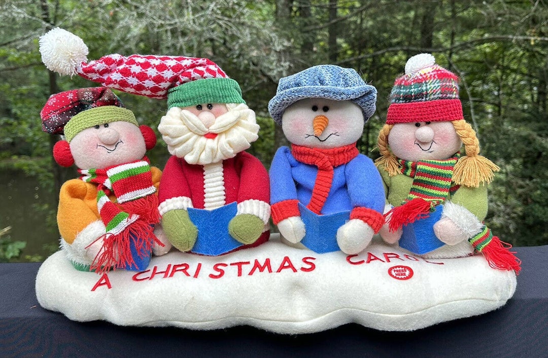 Rare Vintage Singing Dancing Christmas Carolers Plush Super Cute ...