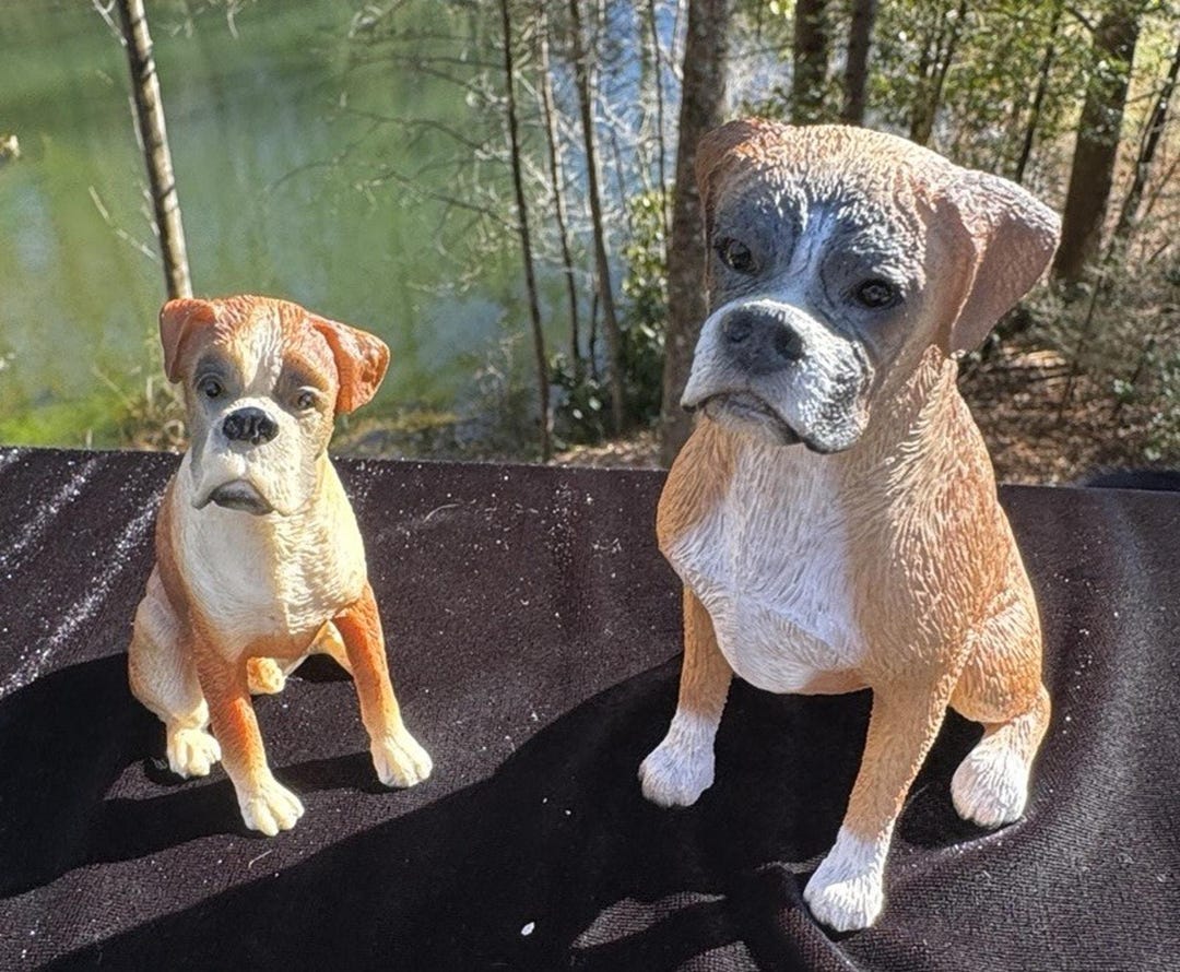 Lovely Vintage Boxer Dog Figurine/statues Boxers Puppy Dogs -A - Etsy