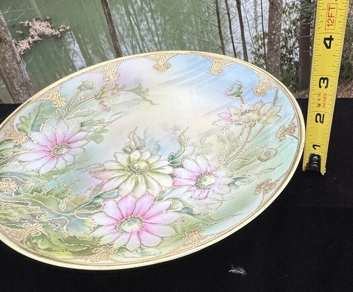 Antique 10” Morimura Gumi Hand Painted/gold Trim Nippon Plate-japan -O2 ...