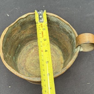 Copper Drinking Grog Cup Metal Ration Bowl Flat Bottom Early American ...