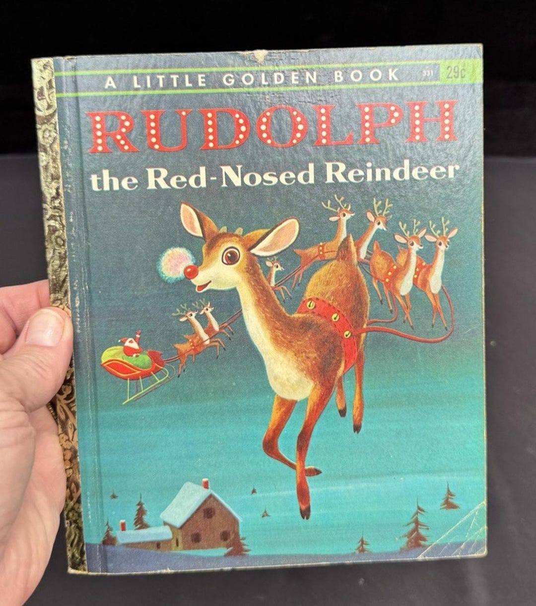 Vintage 1958 RUDOLPH THE Red-nosed Reindeer Little Golden Book #331 ...