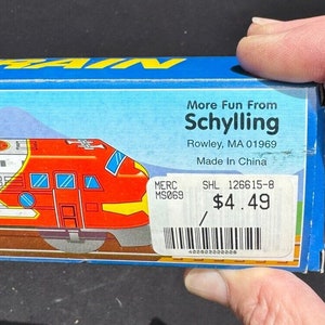 Vintage Wind up Key Tin Toy Train Express Passenger Commuter Train ...