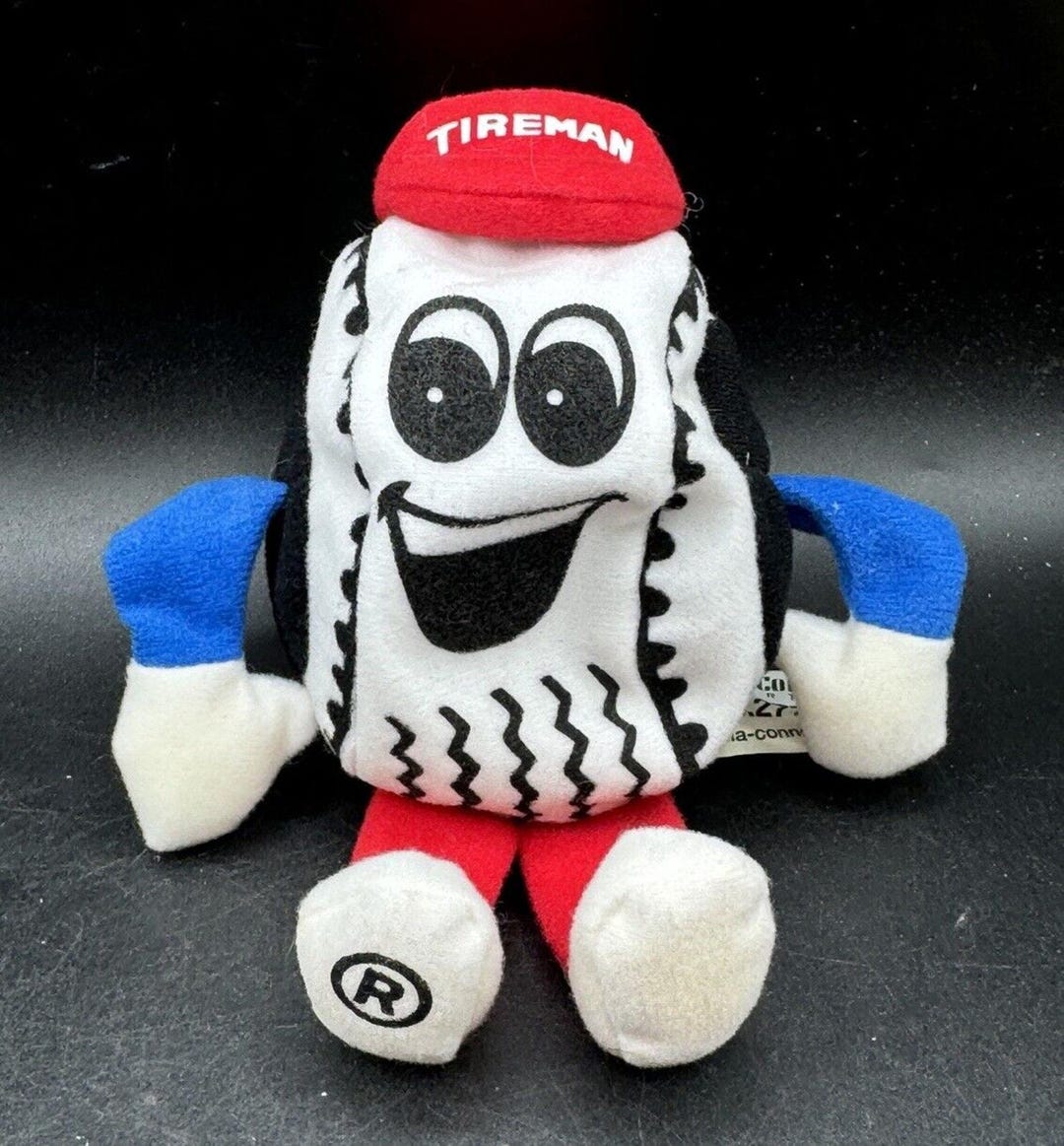 Vintage BELLE TIRE Talking Tireman Plush Doll Detroit Michigan EUC -6D ...