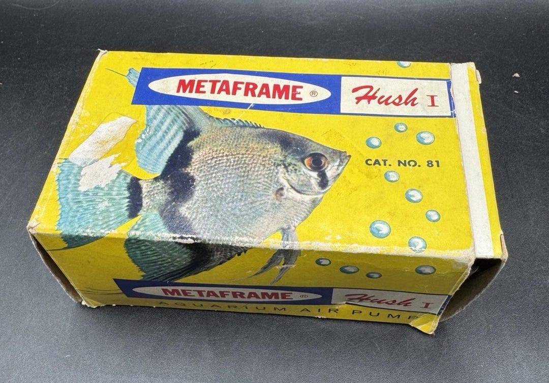Vintage METAFRAME Hush I Aquarium Fish Tank Air Pump in Original Box ...