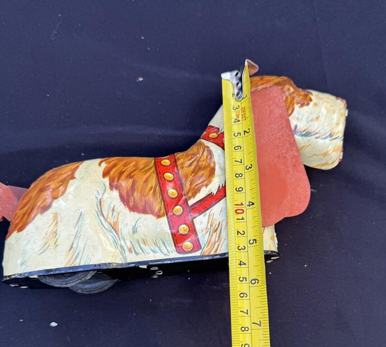 MARX Antique Friction Toy Dog Metal With Wheels Works Beautifully ...