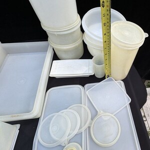 HUGE Vintage Tupperware Lot of Containers & Lids Various Numbers Clear ...