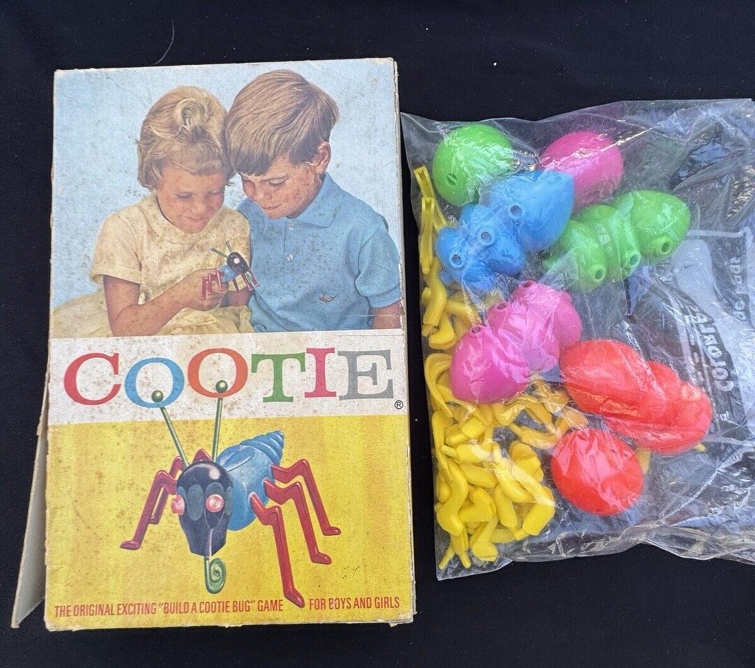 Vintage the Original Game of Cootie Box With Parts Incomplete Great Box ...
