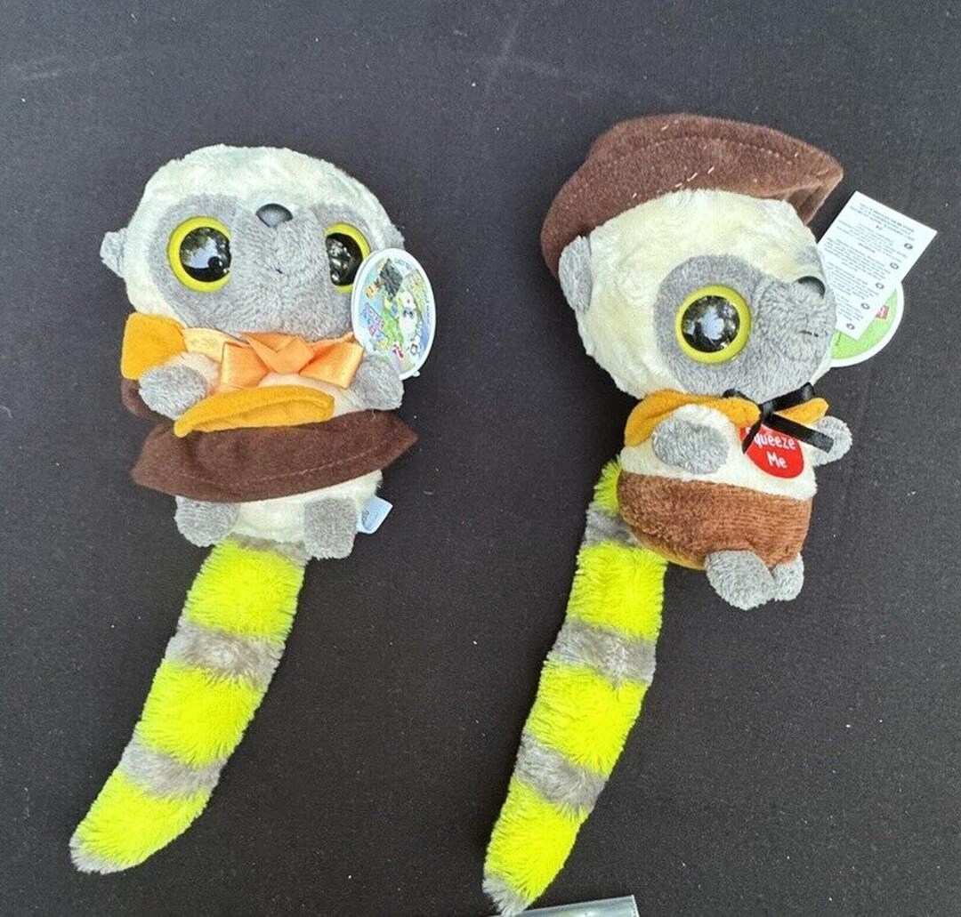 Yoohoo & Friends Plush Lemurs Thanksgiving Pilgrims Set Boy Girl ...