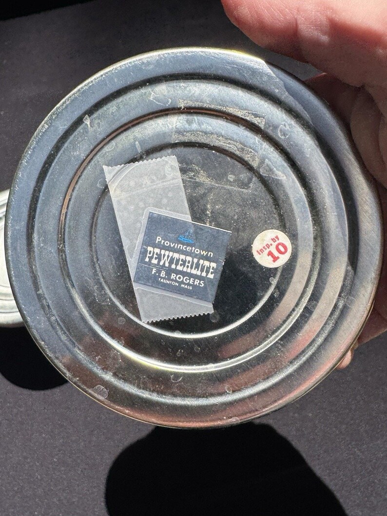 Vintage Set of 2 Pewterlite FB Rogers Pewter Candle Holders With Tags ...