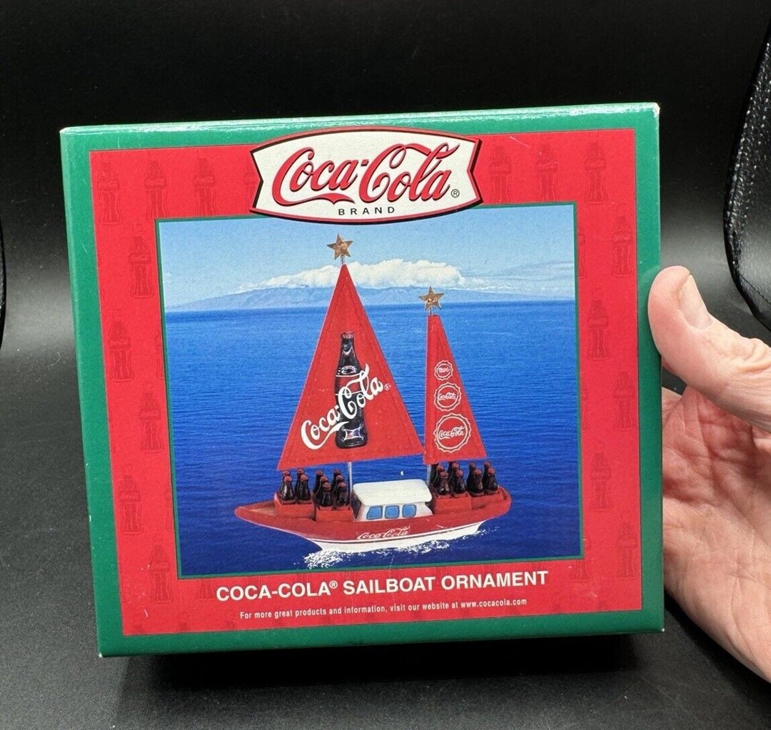 Rare New Kurt Adler Coca-cola Sailboat Christmas Ornament -3D - Etsy