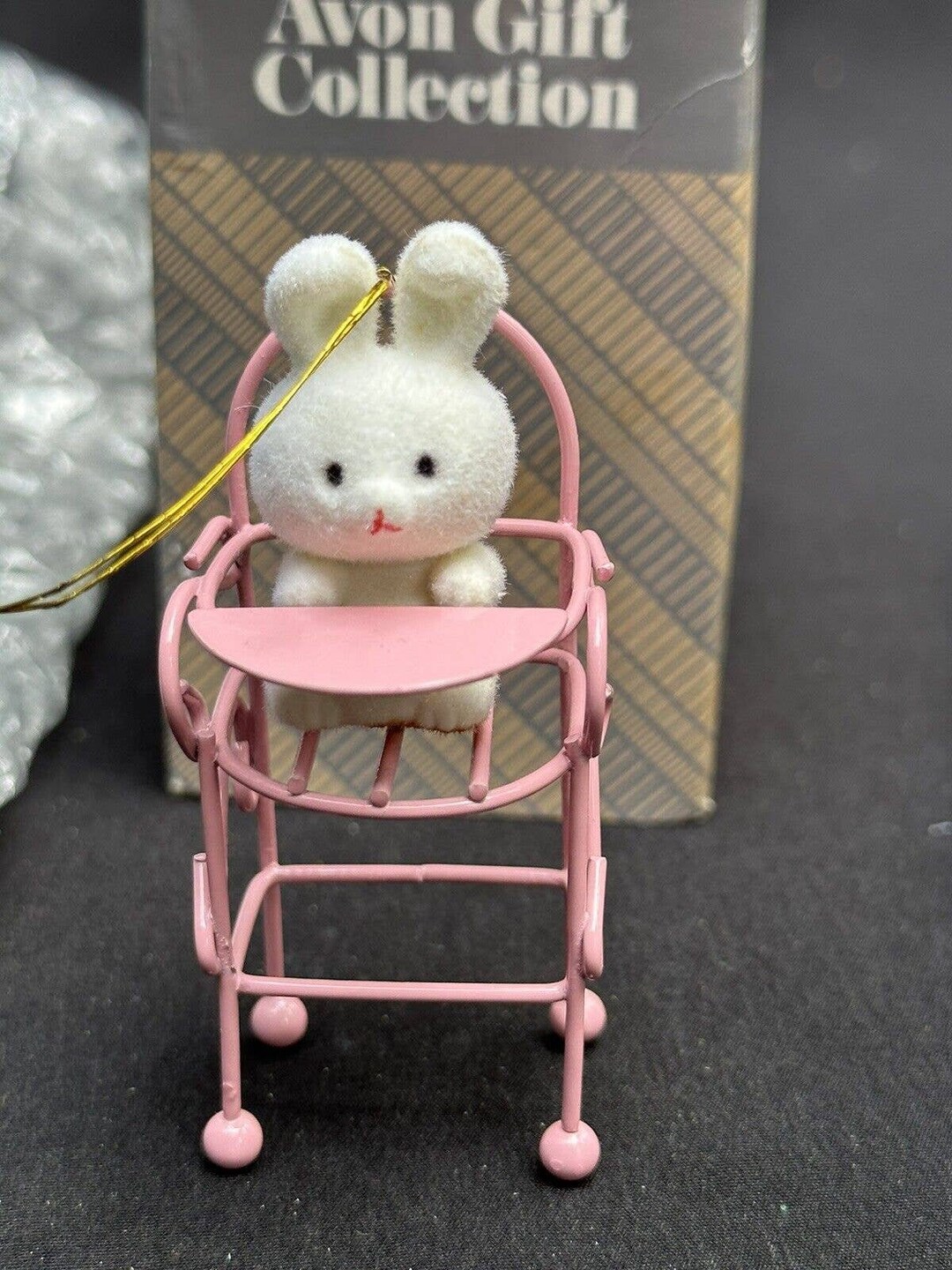 Vintage Avon the Spring Bunny Collection Ornament - Bunny in a High ...