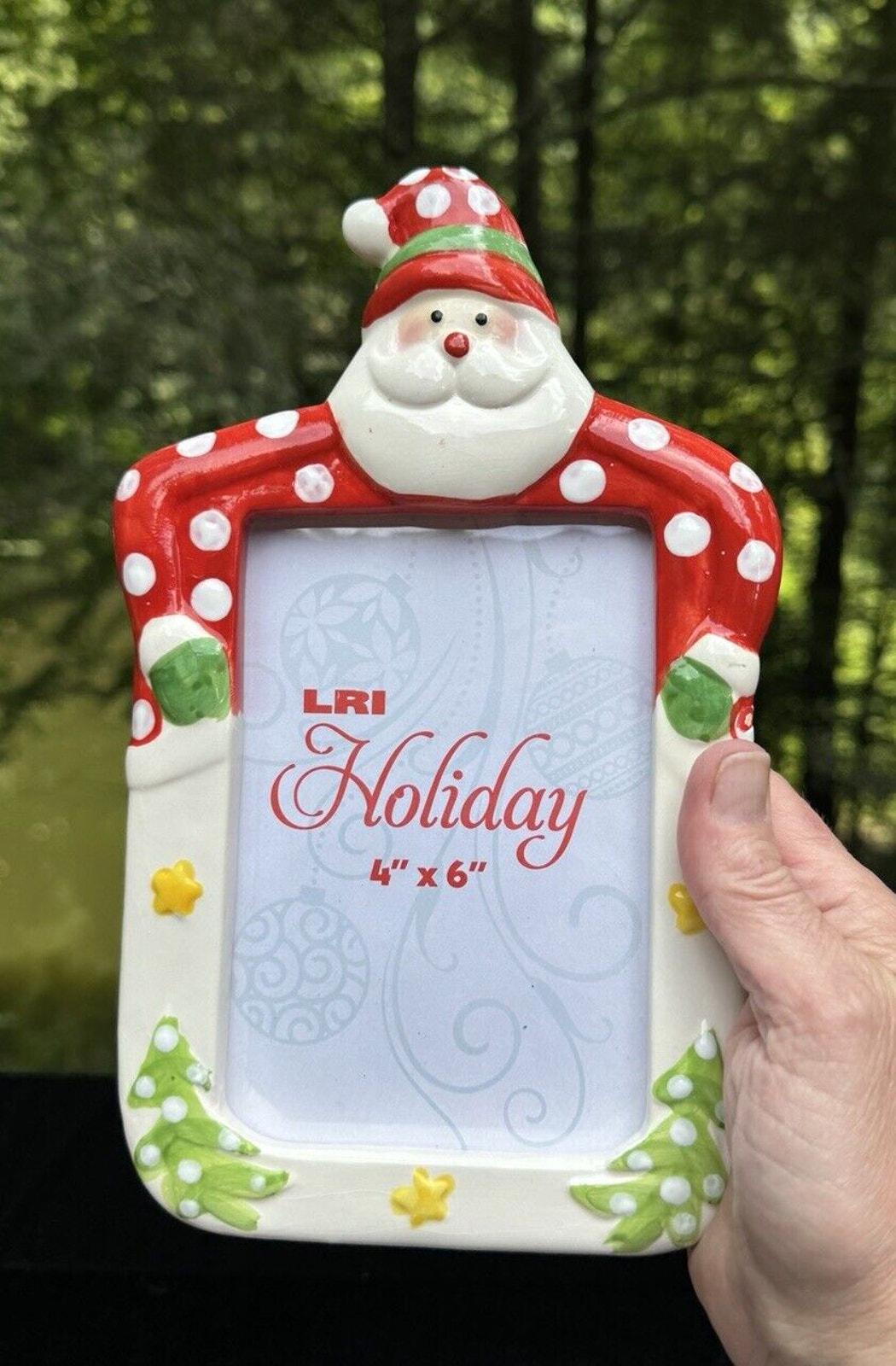 Lovely LRI Christmas Picture Frame Holiday Christmas Santa 4X6 C10 - Etsy