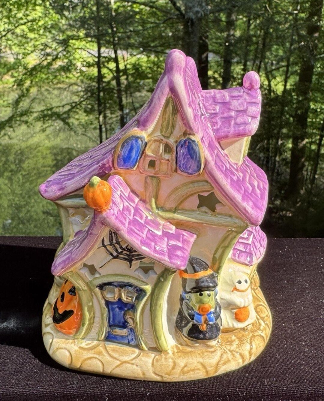 Halloween Luminary - Vintage - Haunted House W/no Flame Light - Etsy