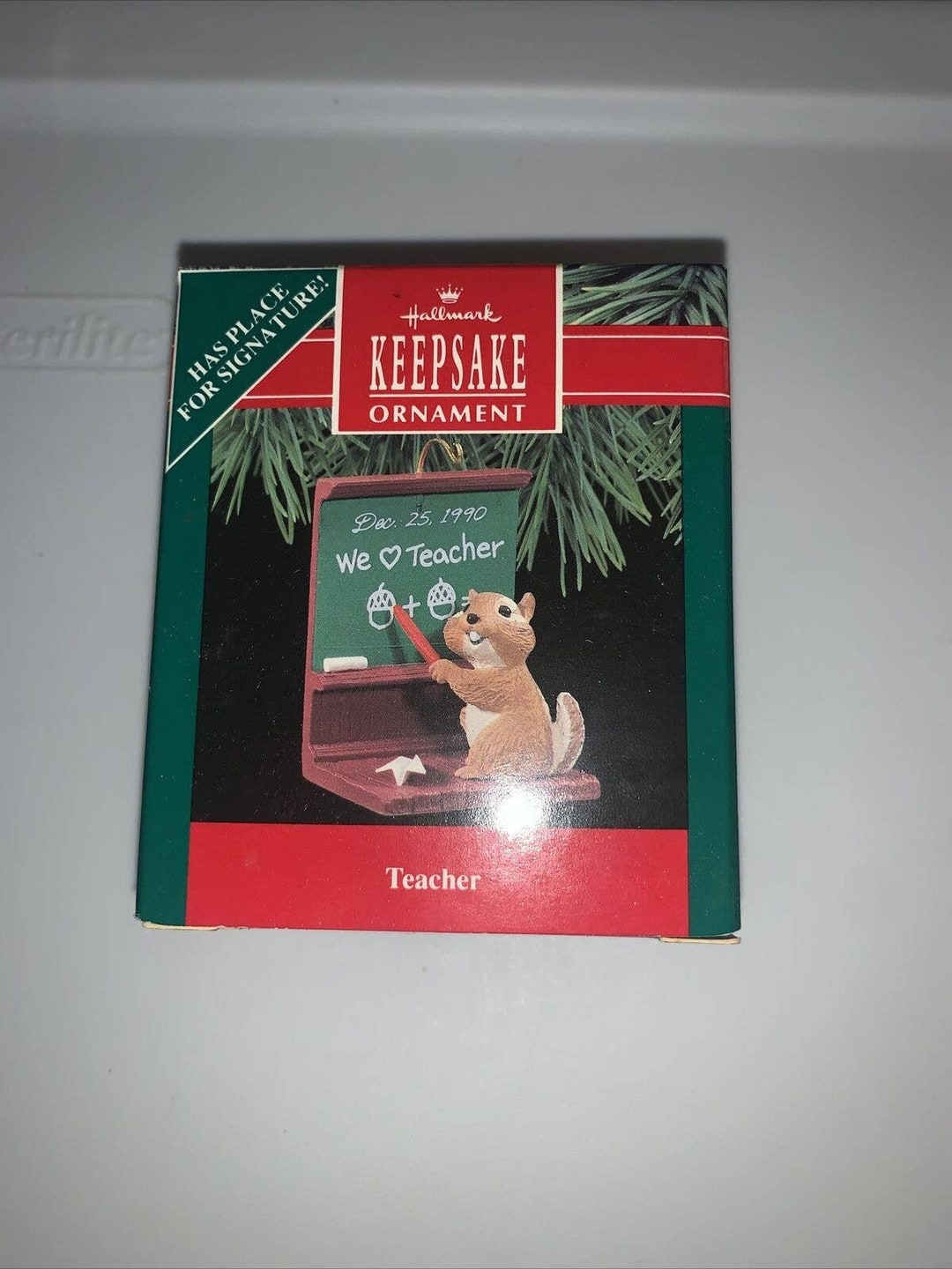 Brand NEW! Hallmark Porcelain Teacher Place to Sign on Bottom Dated ...