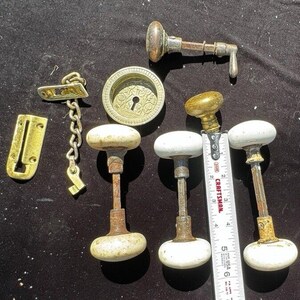 Antique Variety Lot Porcelain Metal Door Knobs & More Historic Restoration A33 - Etsy