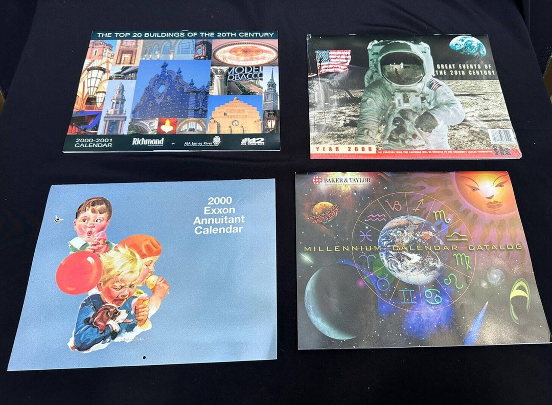 Vintage Millennium Calendar 2000 Y2K Set of 4 New Calendars 6D - Etsy