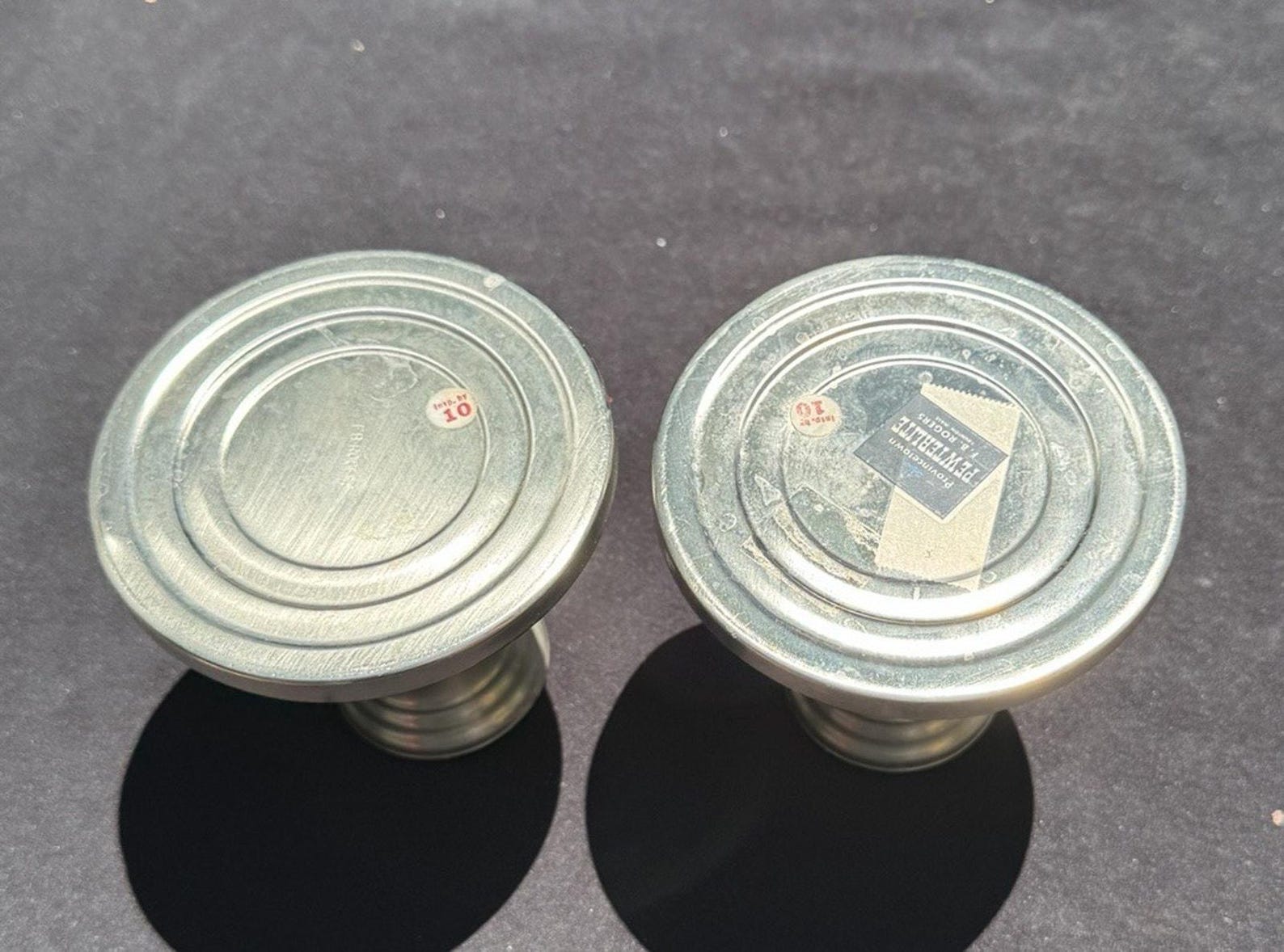 Vintage Set of 2 Pewterlite FB Rogers Pewter Candle Holders With Tags ...