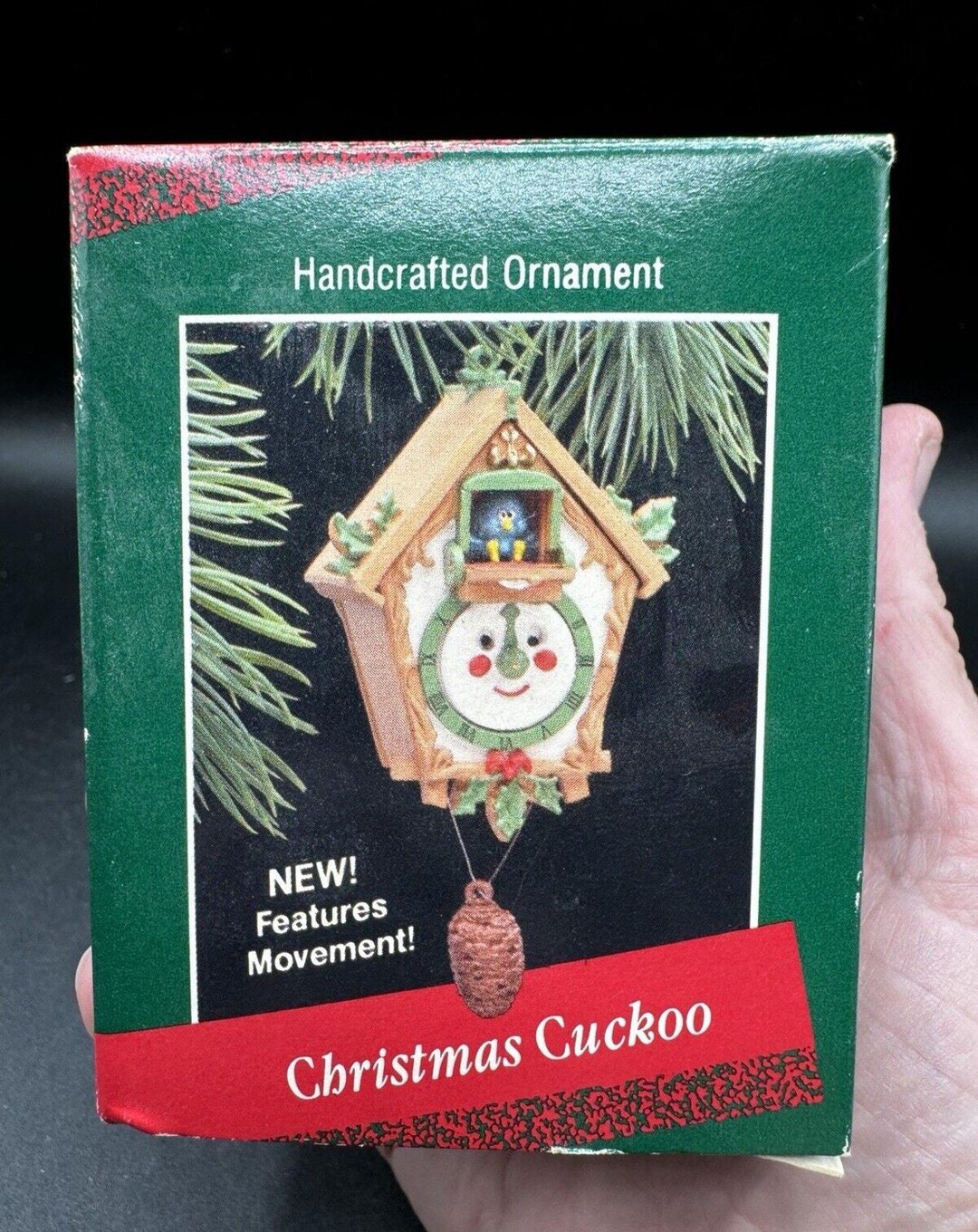 Brand Hallmark 1988 Christmas Cuckoo Ornament Clock Bluebird Movement ...