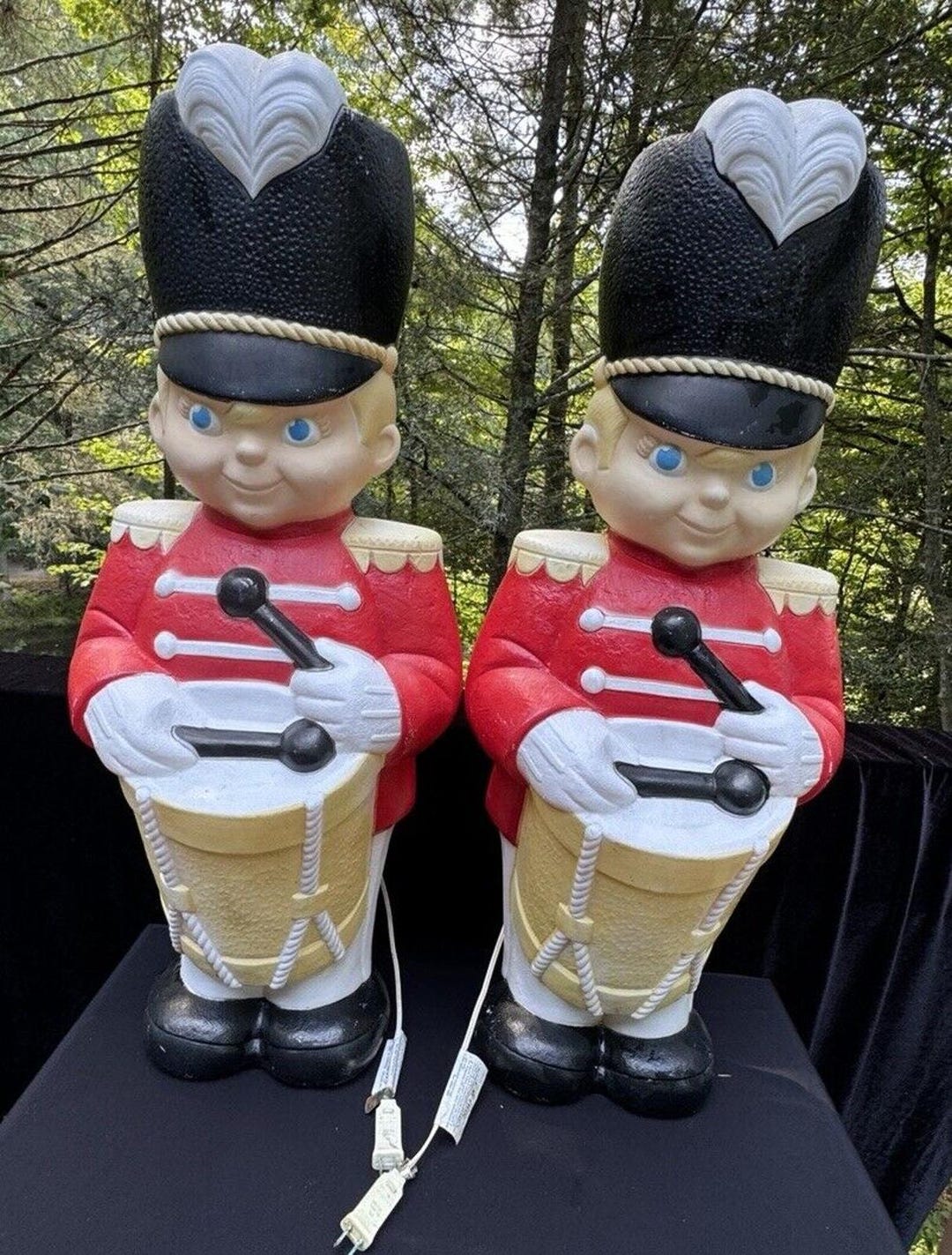 2 Vtg 1999 Drummer Boy Soldier Grand Venture Blow Mold Christmas Yard ...