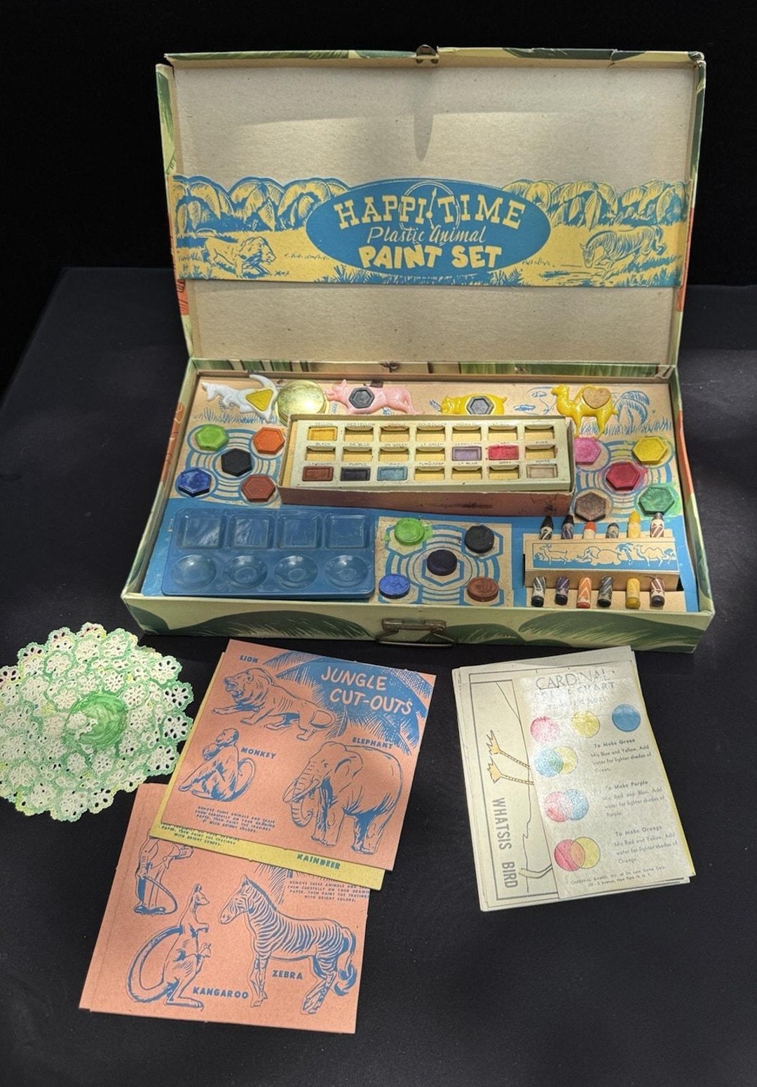 Super Rare Vintage 1950’s Marx Happi Time Plastic Animal Paint Set Nice ...