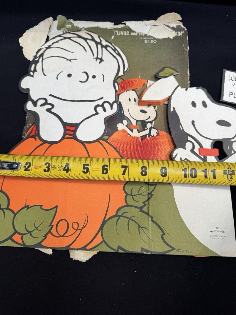 Rare Snoopy Peanuts Vintage Plan a Party Centerpiece: Linus & Great ...