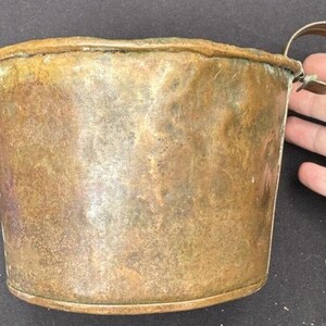Copper Drinking Grog Cup Metal Ration Bowl Flat Bottom Early American ...