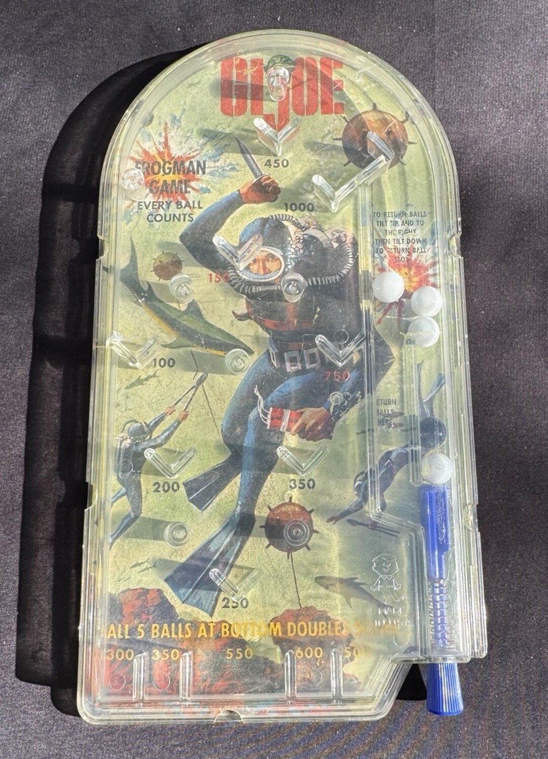 Rare Vintage 1960s GI Joe Frogman Tabletop Pinball Game - Etsy