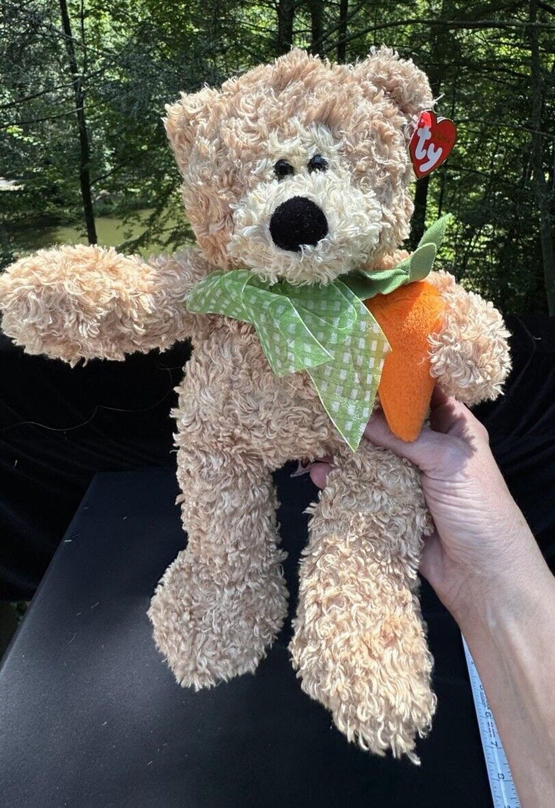Ty Classic Bear Plush Carroty Easter Teddy Fuzzy Furry Tysilk Stuffed ...