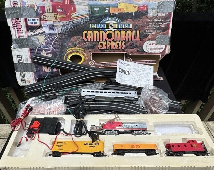 Bachmann Ho Scale E-Z Track Cannonball Express Santa Fe Diesel Train ...