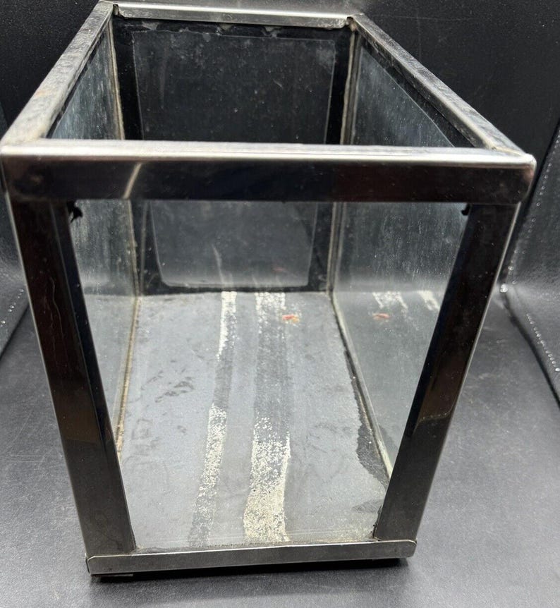 Super Rare Vintage Sternco Stainless Aquarium Slate Bottom Fish Tank 10 ...