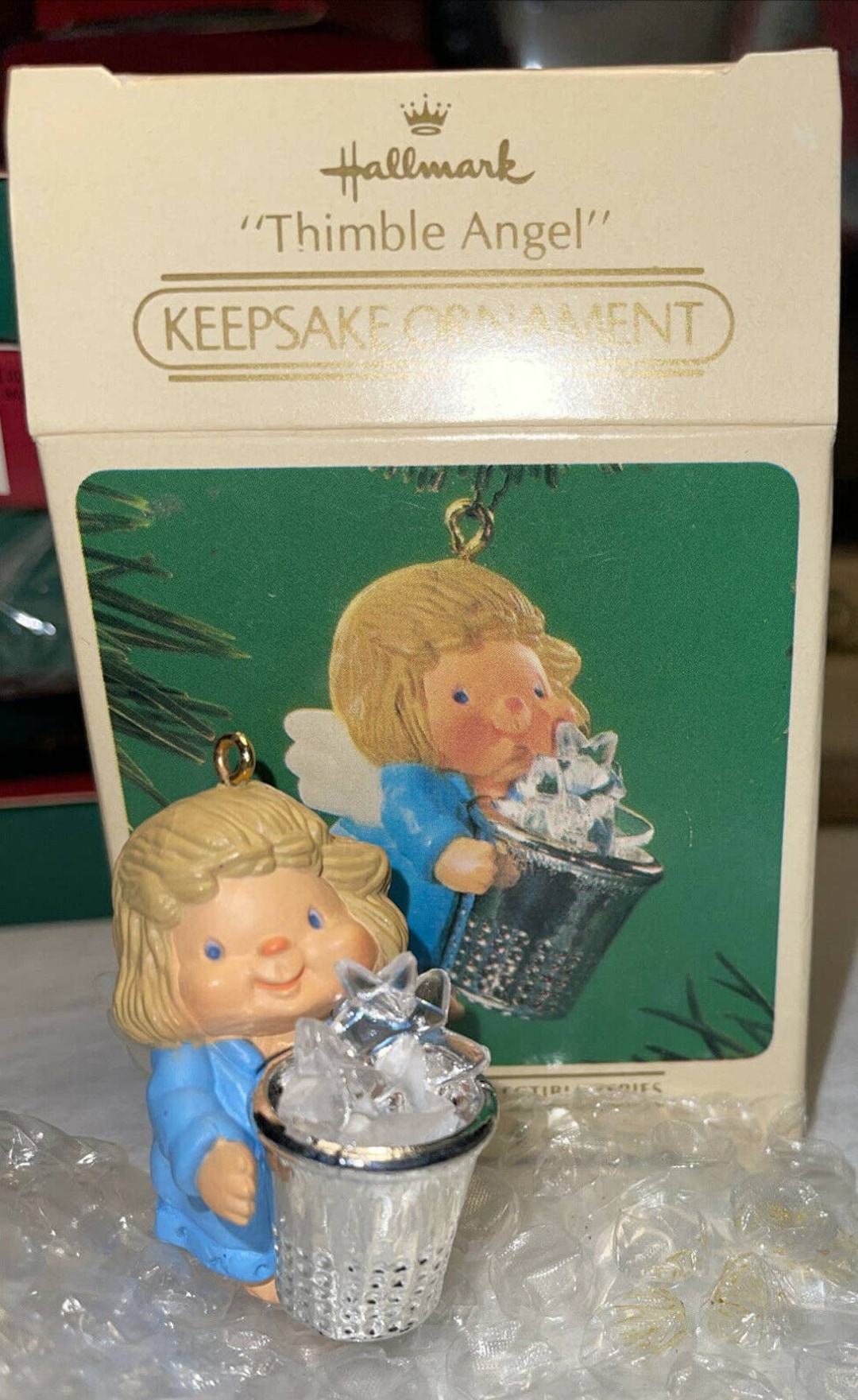 Brand New! Hallmark Keepsake Ornament Thimble Angel #7 in Series 1984 QX4304 -3H - Etsy