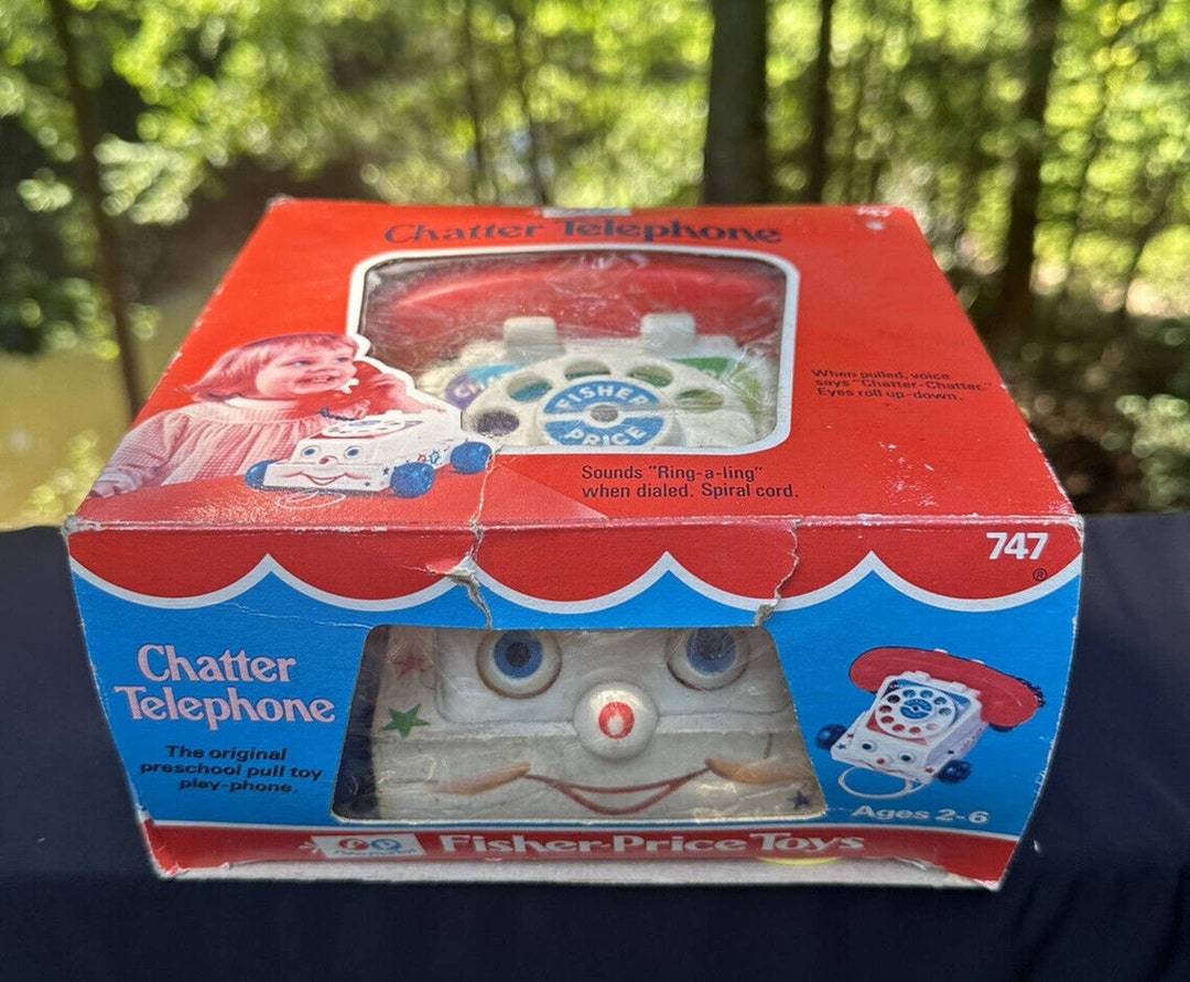 Vintage 1974 Chatter Telephone Fisher Price 747 in Original - Etsy