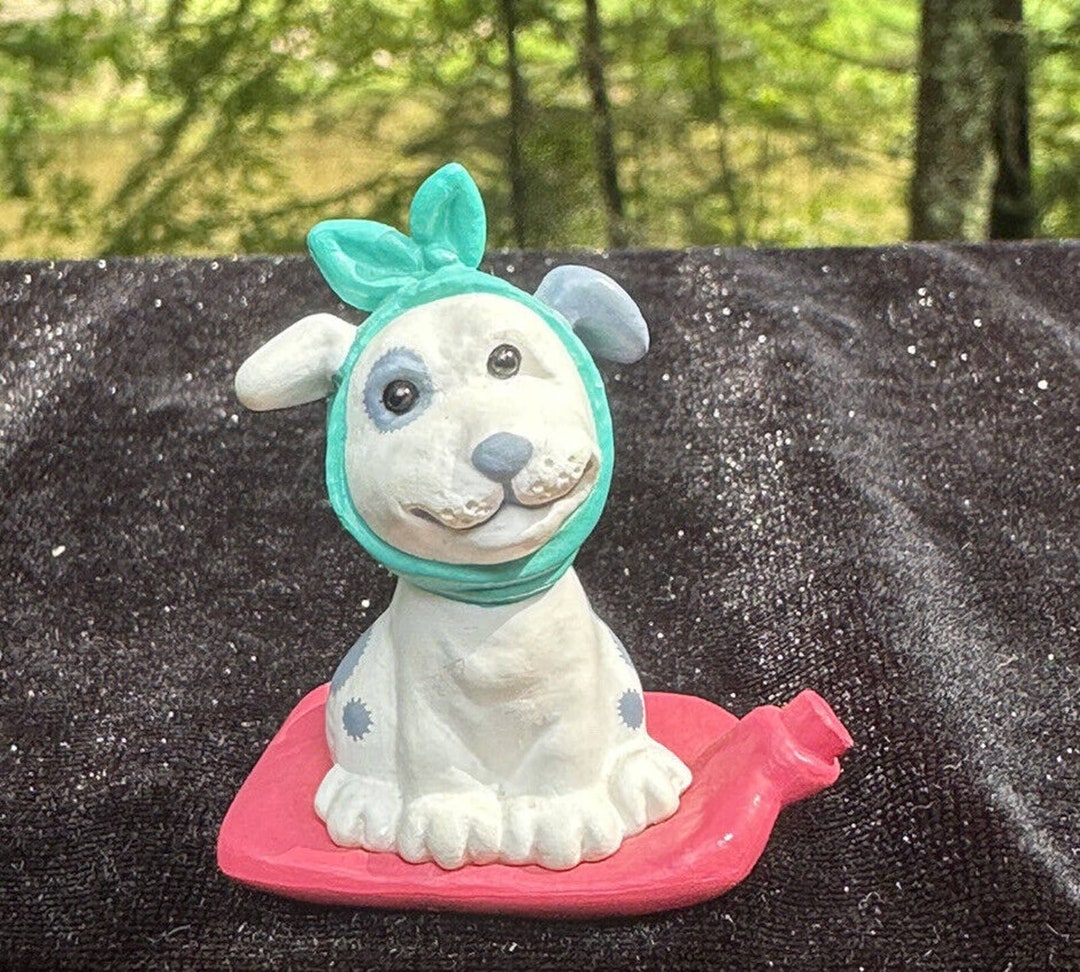 Hallmark Merry Miniature 1990 Puppy DOG Hope You're Feeling Better Soon ...